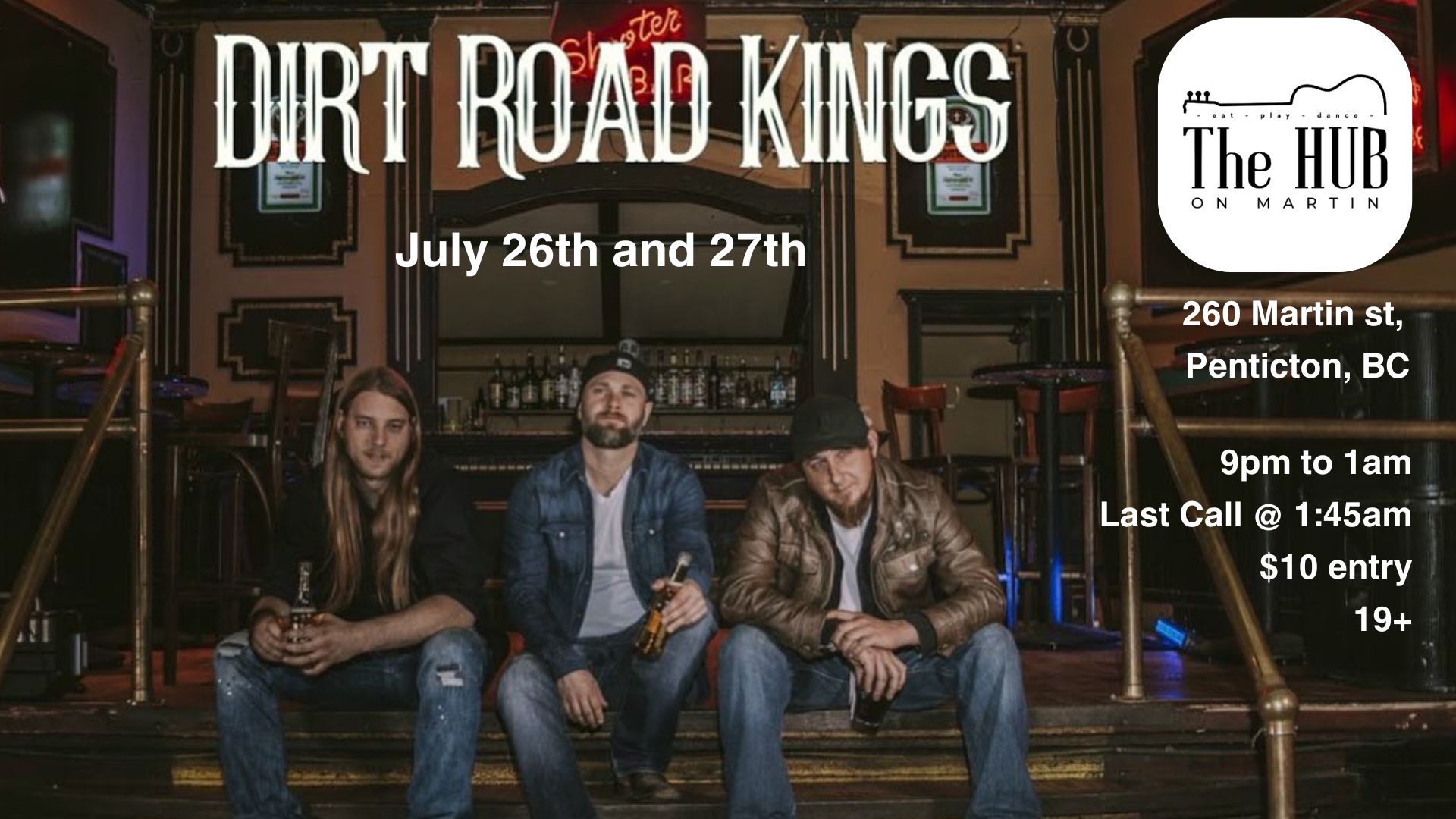 Live Music: Dirt Road Kings at The Hub on Martin - Visit Penticton