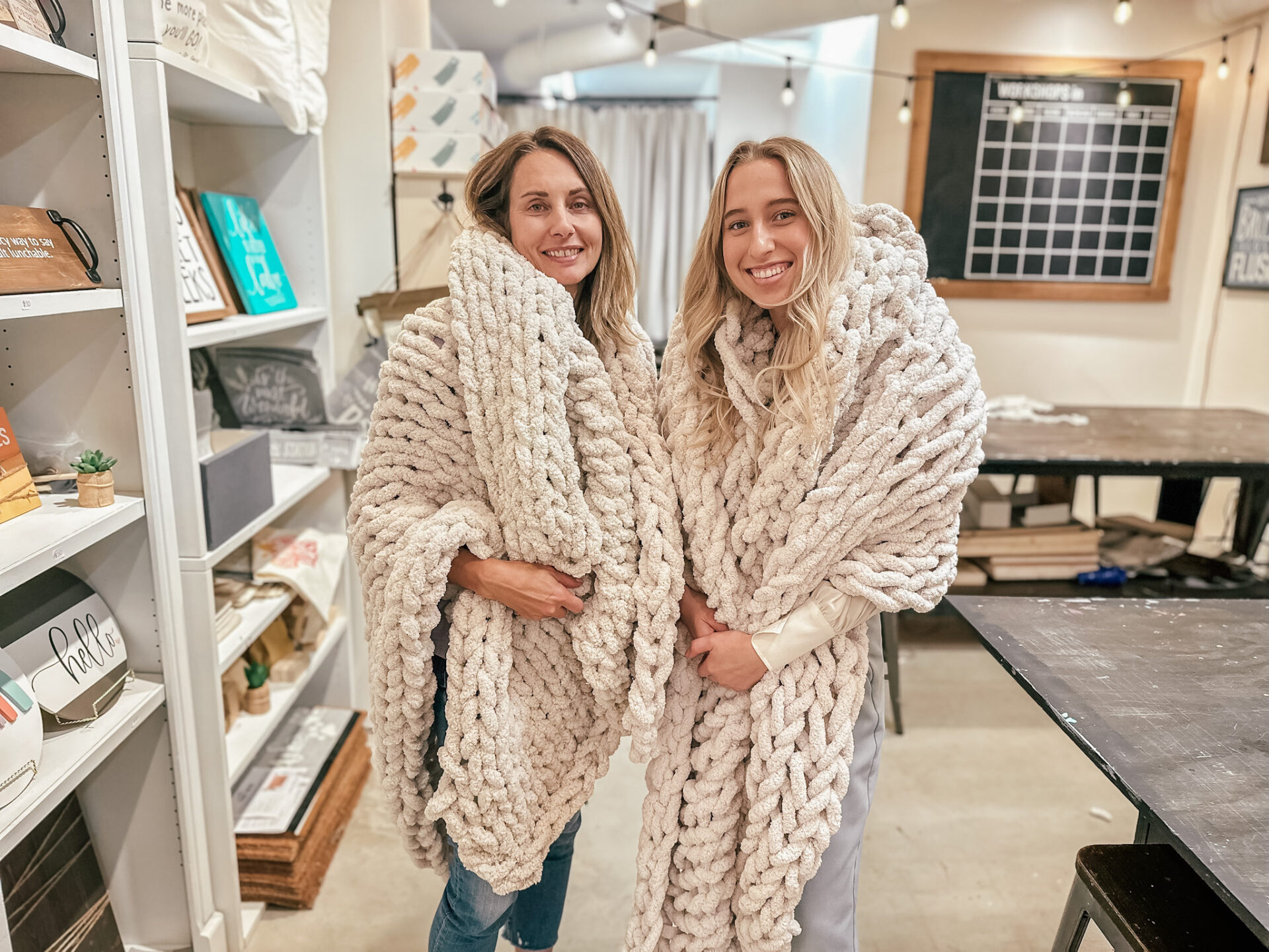 Sip and Knit: Chunky Blanket Workshop at OKGN Livin Florals & Boutique ...