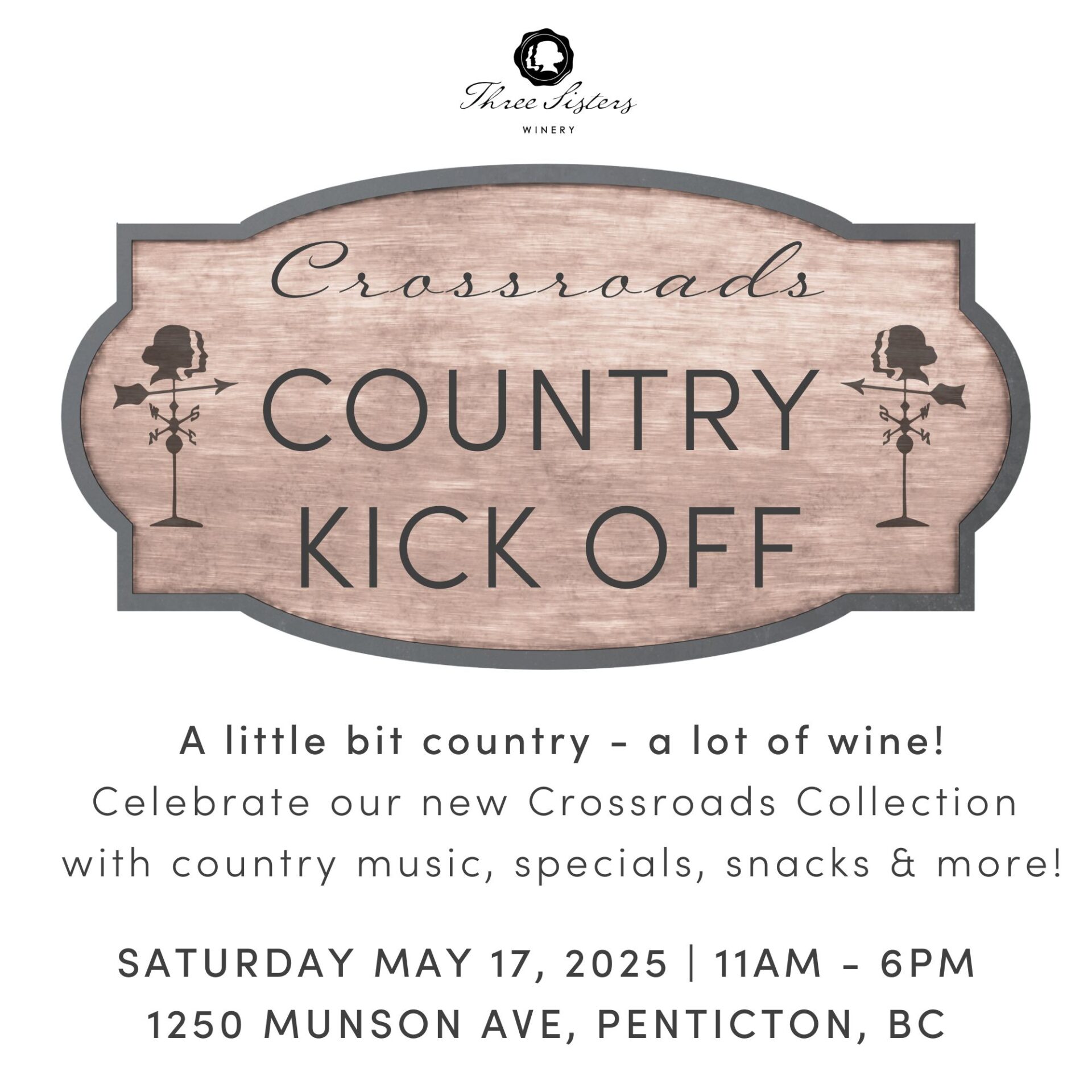 Crossroads Country Kick Off at Three Sisters Winery - Visit Penticton
