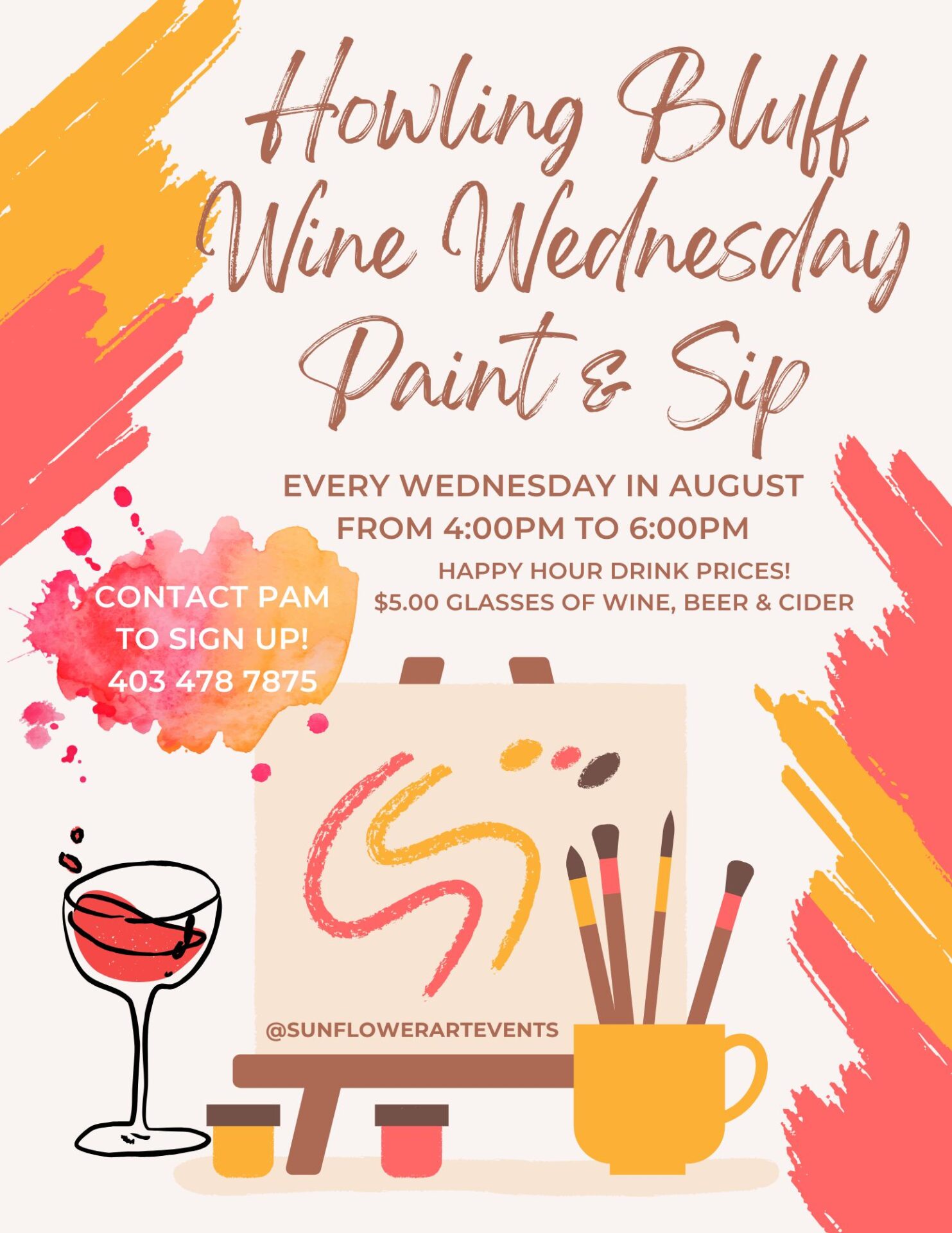 Wine Wednesday: Paint & Sip at Howling Bluff Winery - Visit Penticton