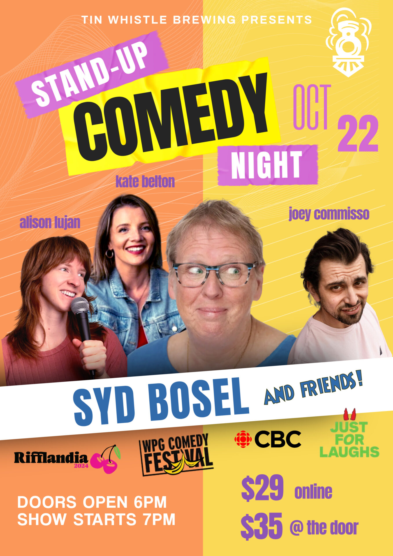 Comedy Night: Syd Bosel at Tin Whistle Brewing - Visit Penticton